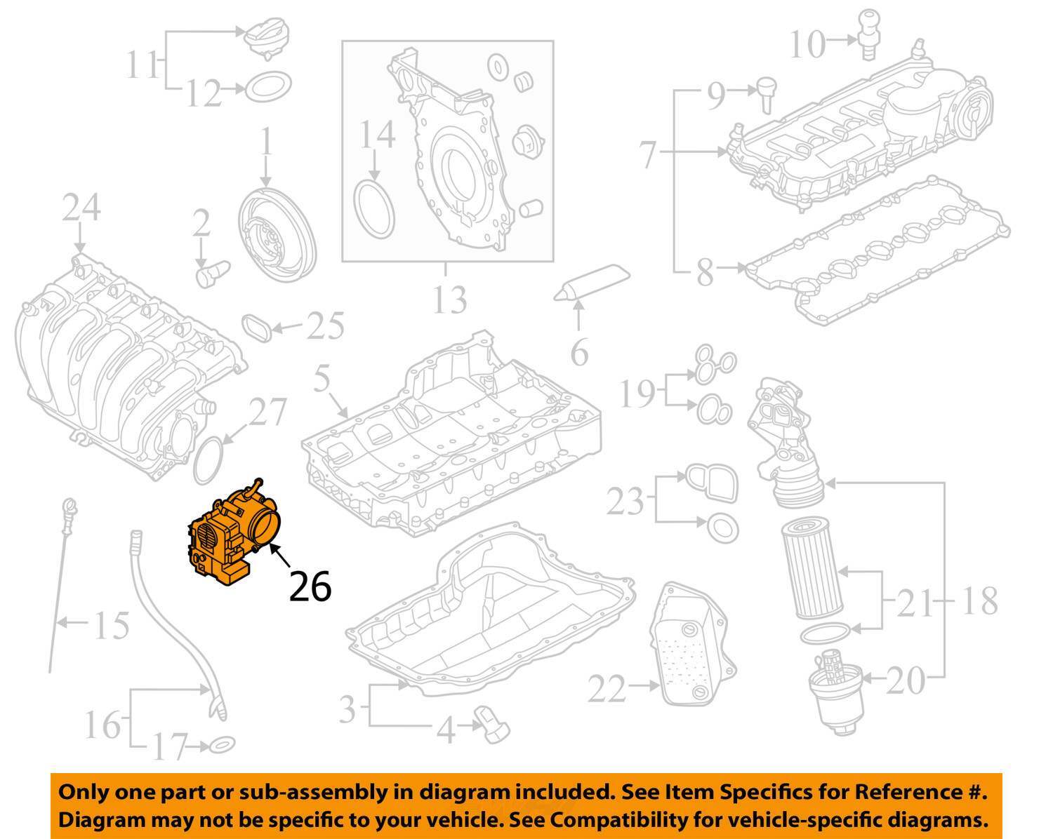 2008 Volkswagen Rabbit Throttle Body Assembly OEM 164K Miles ...