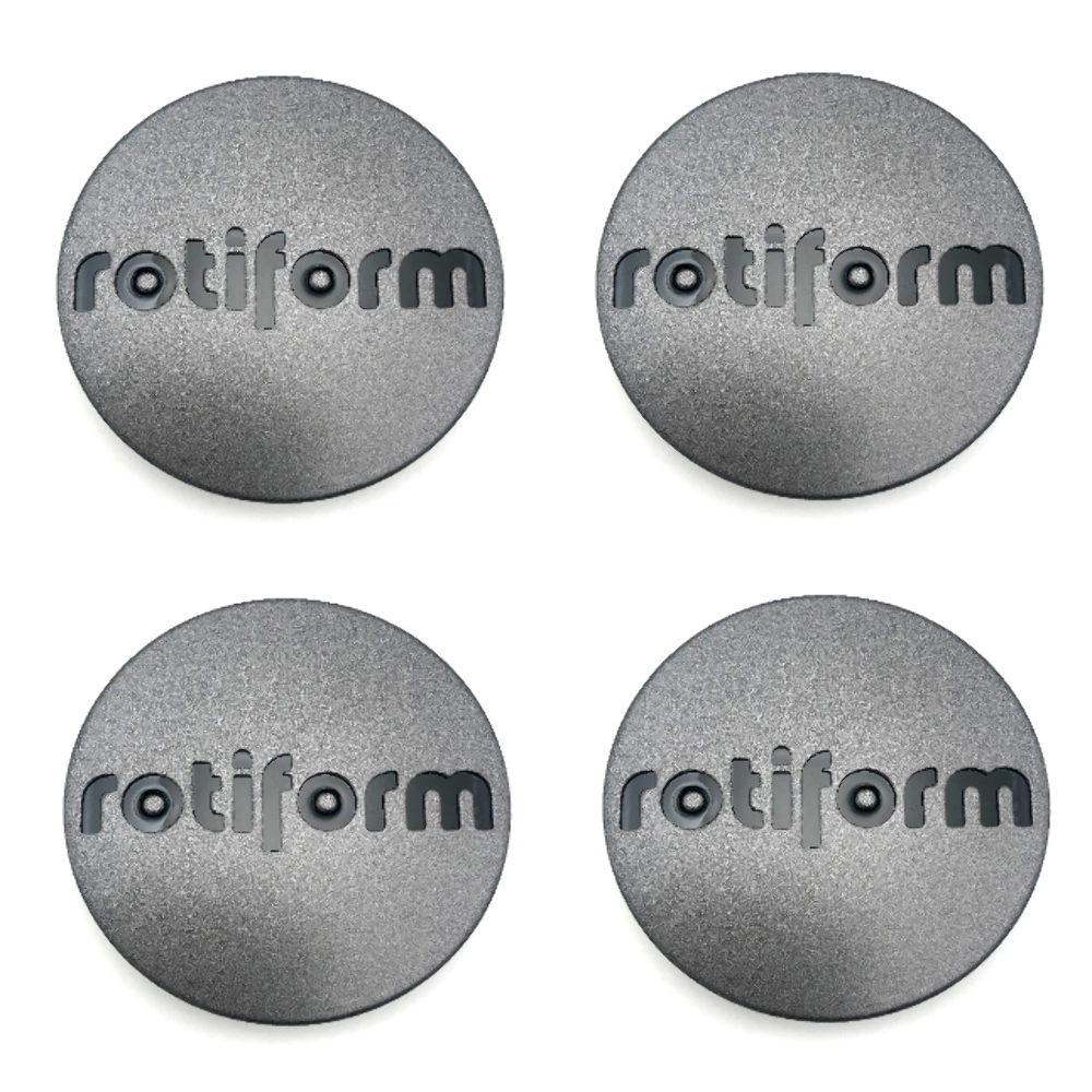 Set of 4 Rotiform Anthracite Gray & Black Wheel Center Hub Cap 2.36 ...
