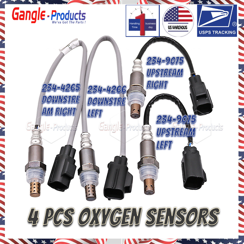 4PC Upstream Downstream Oxygen Sensor For Land Rover LR3 05-06 Range ...