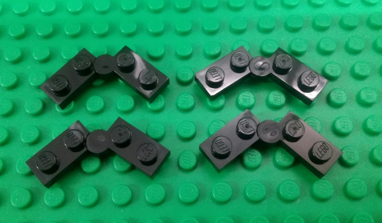 *NEW* Lego Black Swivel Flat Interlocking Hinges Swivel Bricks Plate 4 ...