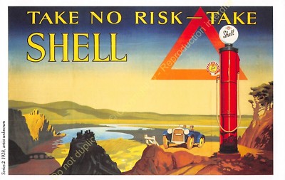 Post Card Advertising Ads SHELL Oil n34 Illustration Artist Unknow ...