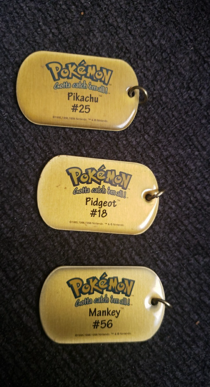Vintage Pokemon Dog Tags Lot Of 3 | eBay