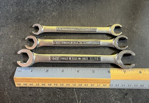 Craftsman USA 3PC SAE 3/8-11/16 Flare Nut Wrench Set - 44174 44171 ...