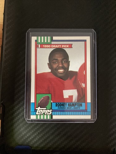 Rodney Hampton Draft Pick Rookie 1990 Topps card 48 New York Giants RC ...