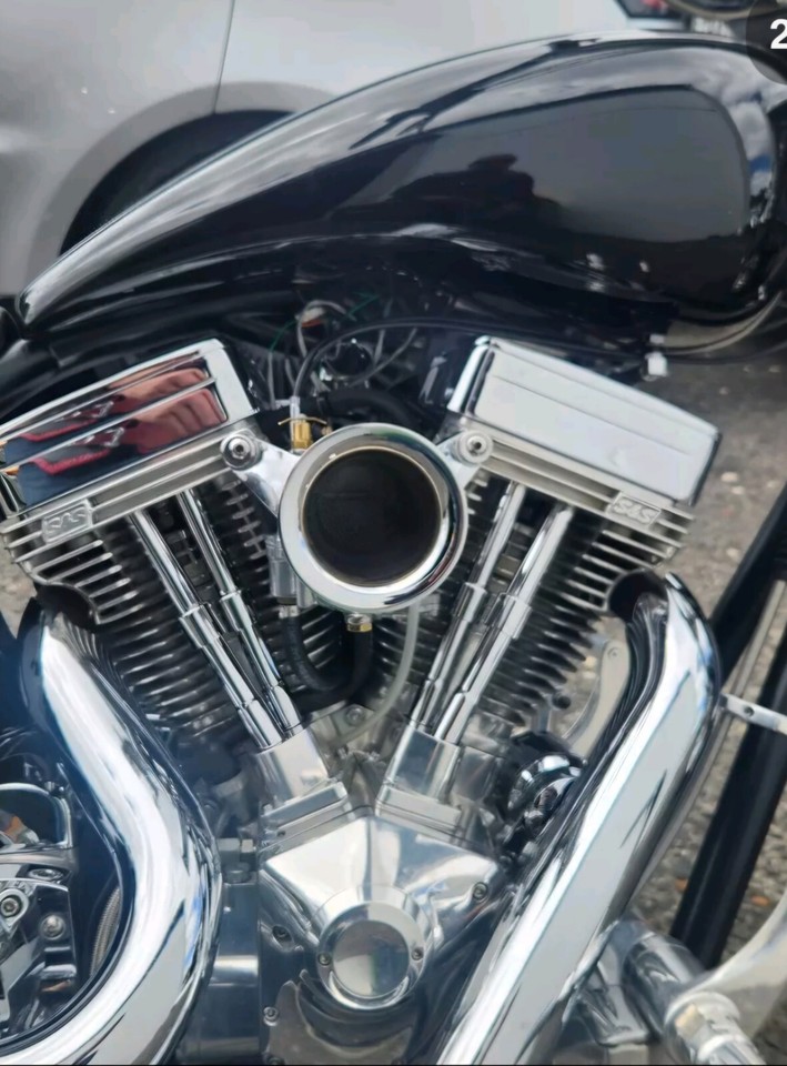 4" Chrome Velocity Stack Air Cleaner For Harley S&S Super E G ...