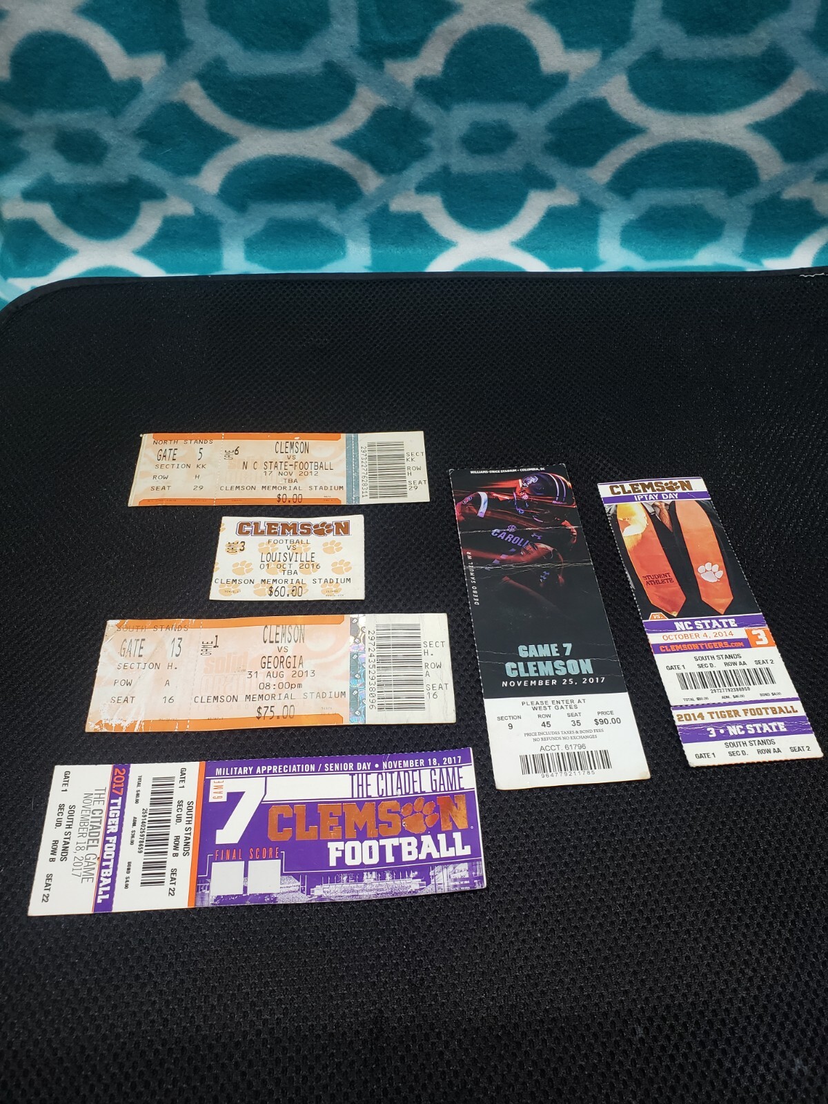 Clemson Tigers Ticket Stubs Collage Football | eBay