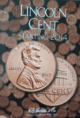 Complete Set UNC H.E. HARRIS 4002 Coin Folder #4 LINCOLN CENT Starting ...