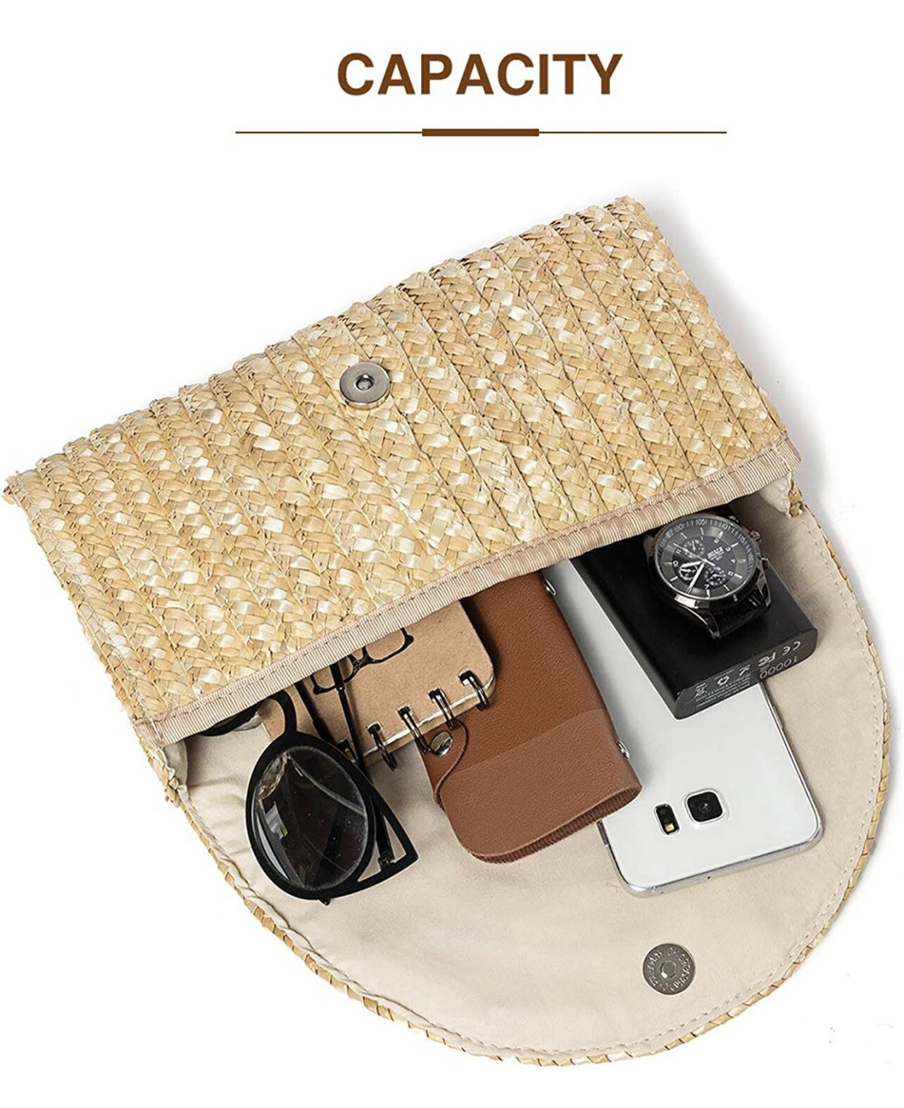 Straw Clutch Purse Joseko Womens Straw Envelope Bag Wallet Summer Beach ...