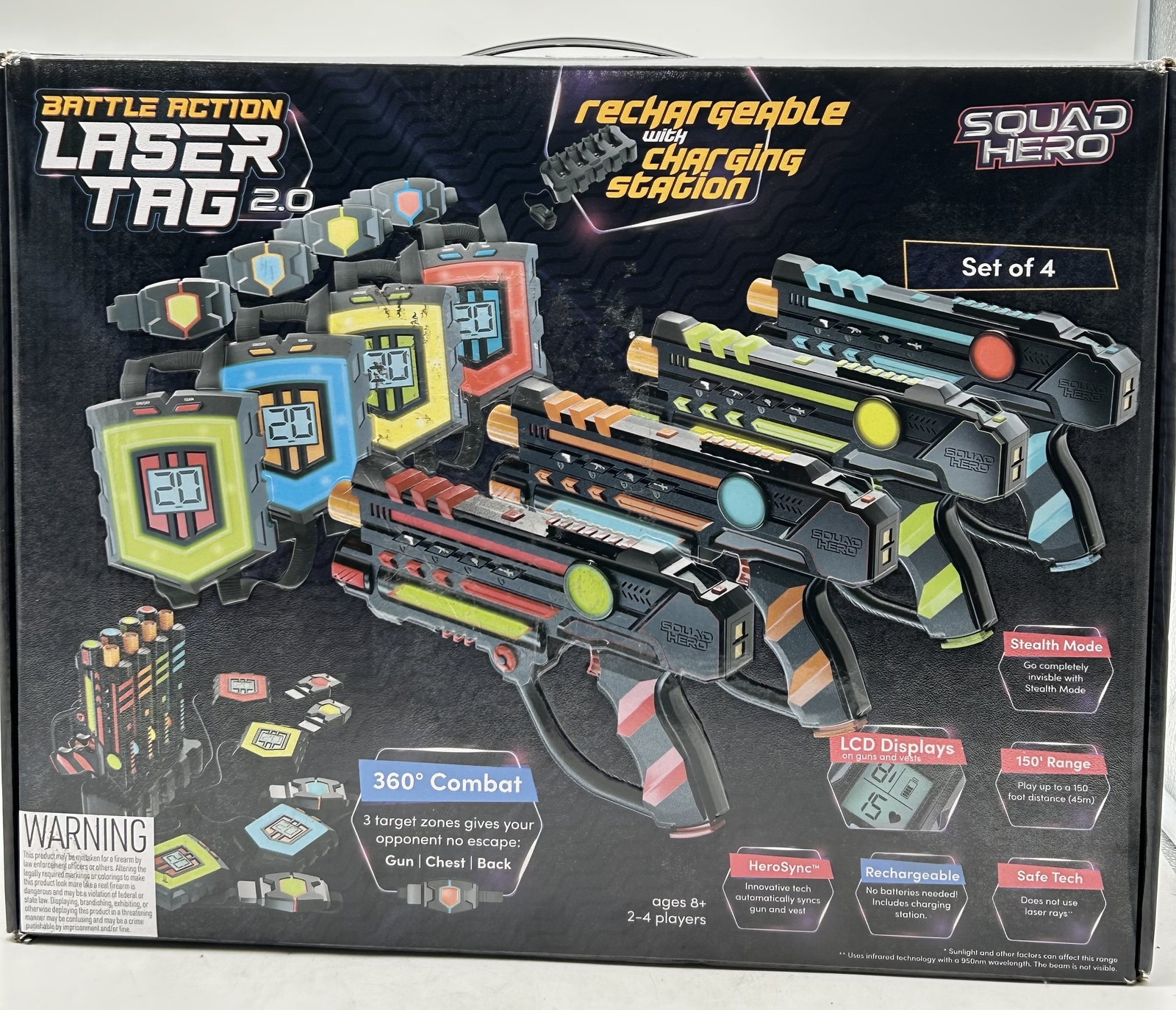 Squad Hero Rechargeable Laser Tag Set of 4 | eBay