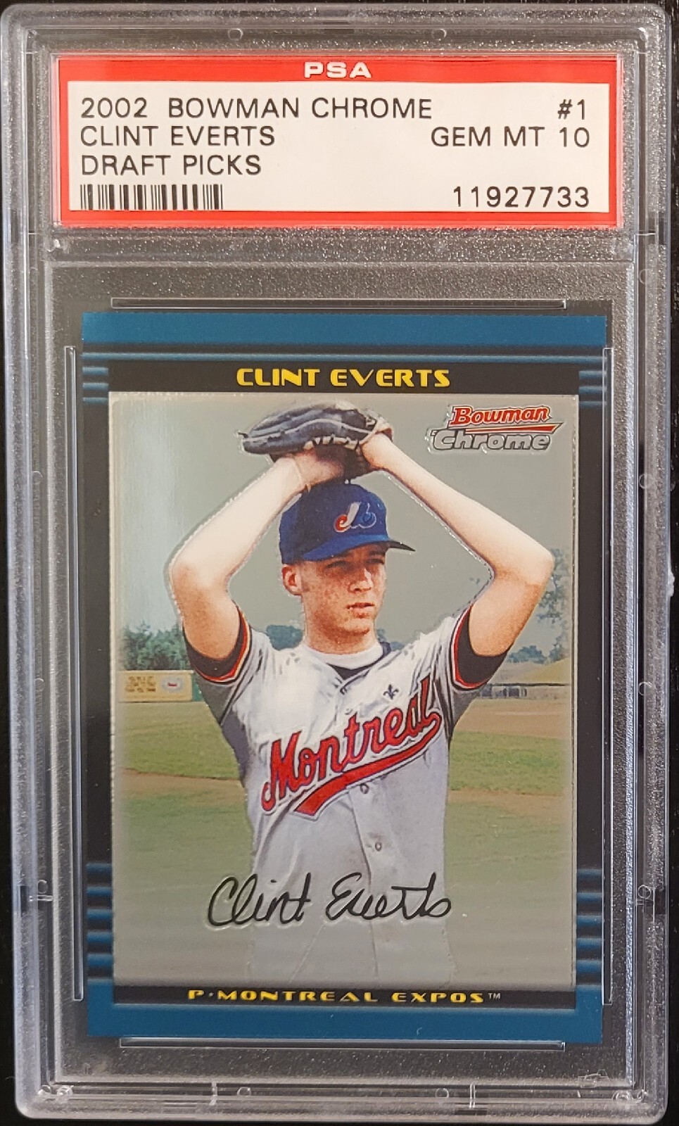 2002 Clint Everts Bowman Chrome Draft RC PSA 10 | eBay