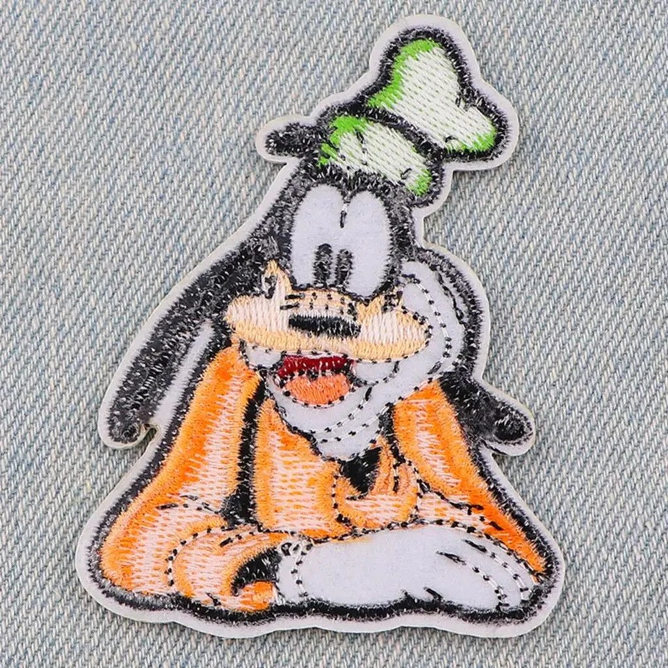 Goofy Dog Cartoon Character Embroidered Iron On Patch | eBay