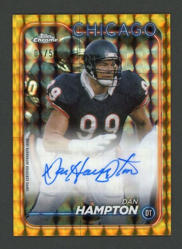 2024 Topps Chrome Dan Hampton Gold Geometric Autograph /50 Bears | eBay