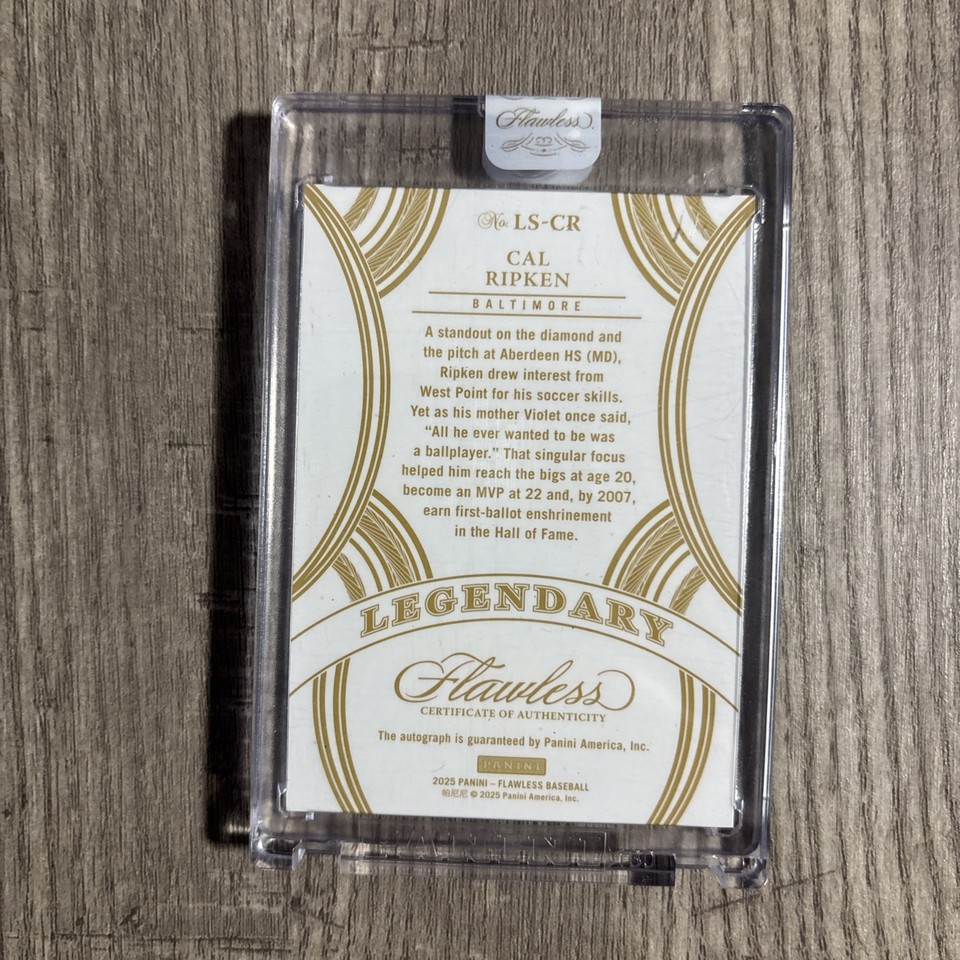 2025 Panini Flawless Cal Ripken Jr Legendary Auto 13/20 Orioles | eBay