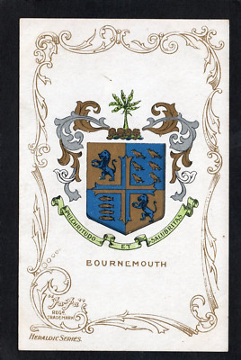 Postcard Bournemouth Dorset town crest by Ja Ja Heraldic early | eBay UK