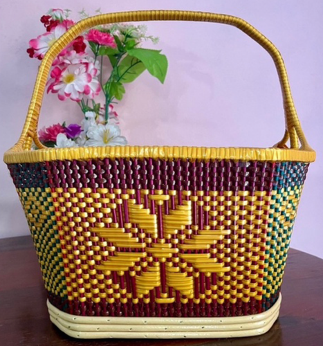 Handcraft Octagonal Wicker Basket Pikul Flower (Bullet Wood) Pattern ...