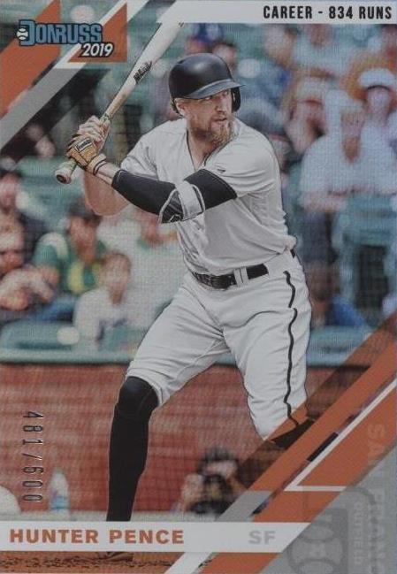 2019 Panini Donruss - Hunter Pence #168 Career Stat Line /500 for sale ...