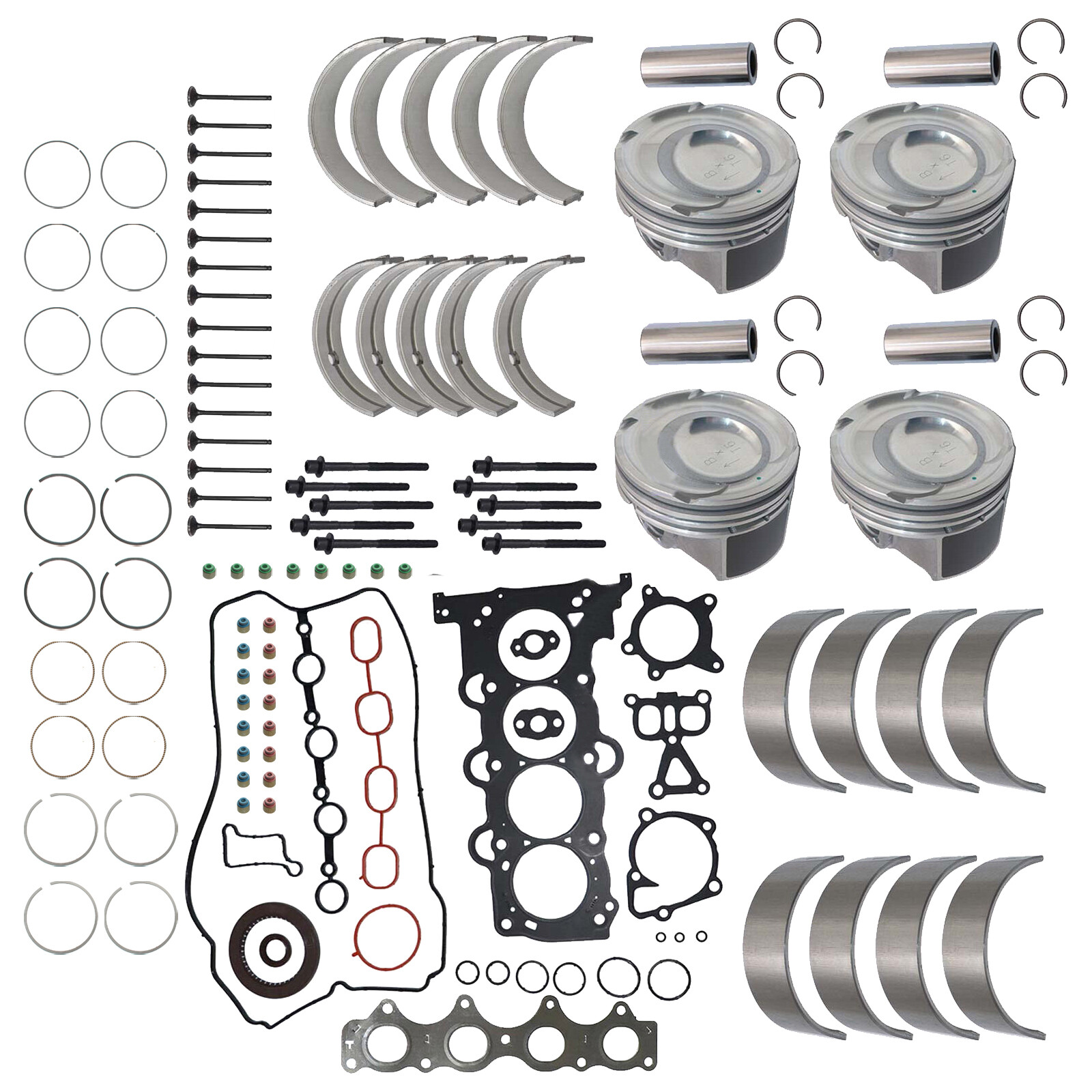 G4FD Engine Overhaul Rebuild Kit For 2012-2016 Hyundai Kia Accent Rio 1 ...