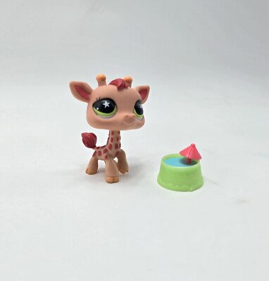 Littlest Pet Shop LPS Giraffe 943 W/accesories Authentic Hasbro | eBay