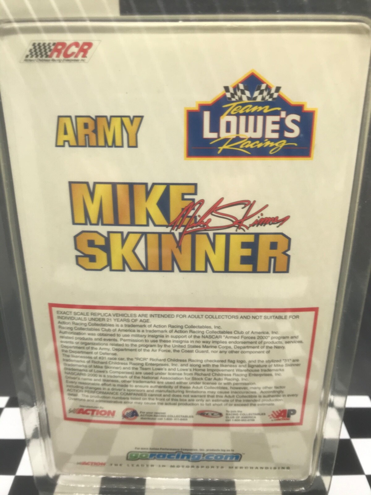 Mike Skinner #31 Lowes Army 2000 Total Concept 1/64 Action Mint | eBay