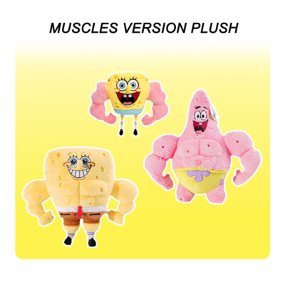 Super Soft Muscles SpongeBob Patrick Plush Toy TV Cartoon Stuffed Doll ...