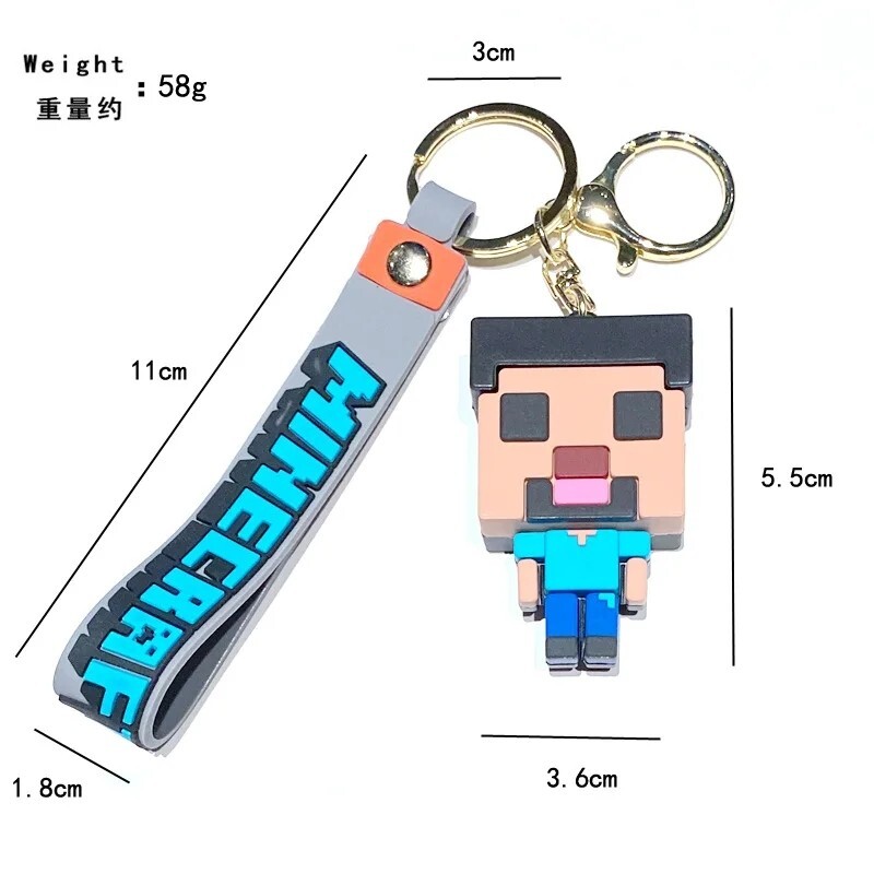 "MINECRAFT" keychain Pendants | eBay