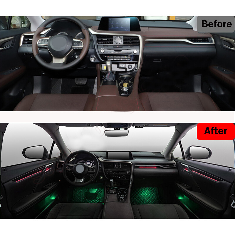 64 Colors LED Ambient Light Atmosphere Decorative Lamp For LEXUS RX ...