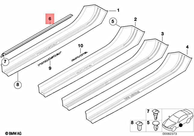BMW OEM 96-02 Z3-Door Sill Plate 51478399868 | eBay