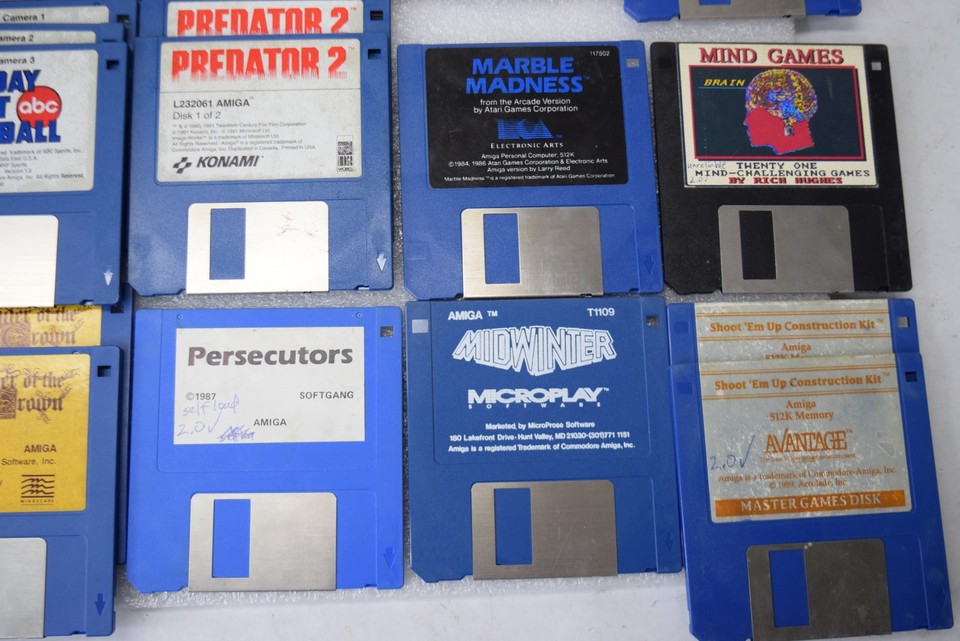 Lot of 21x Game Floppy Disks for Commodore Amiga Menace Marble Madness ...