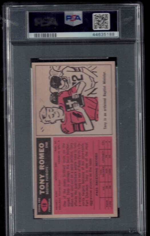1965 topps football#18 tony romeo sp rc psa 7 | eBay