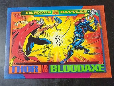 1993 Skybox Marvel Universe #170 Thor vs Bloodaxe | eBay