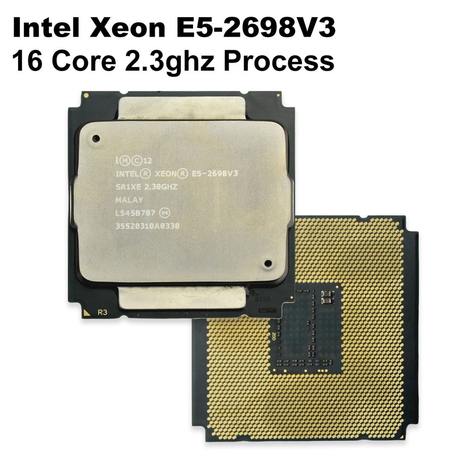 Lot of 2 Intel Xeon E5-2698 V3 16-Core 2.30GHz CPUs LGA2011-3 SR1XE | eBay