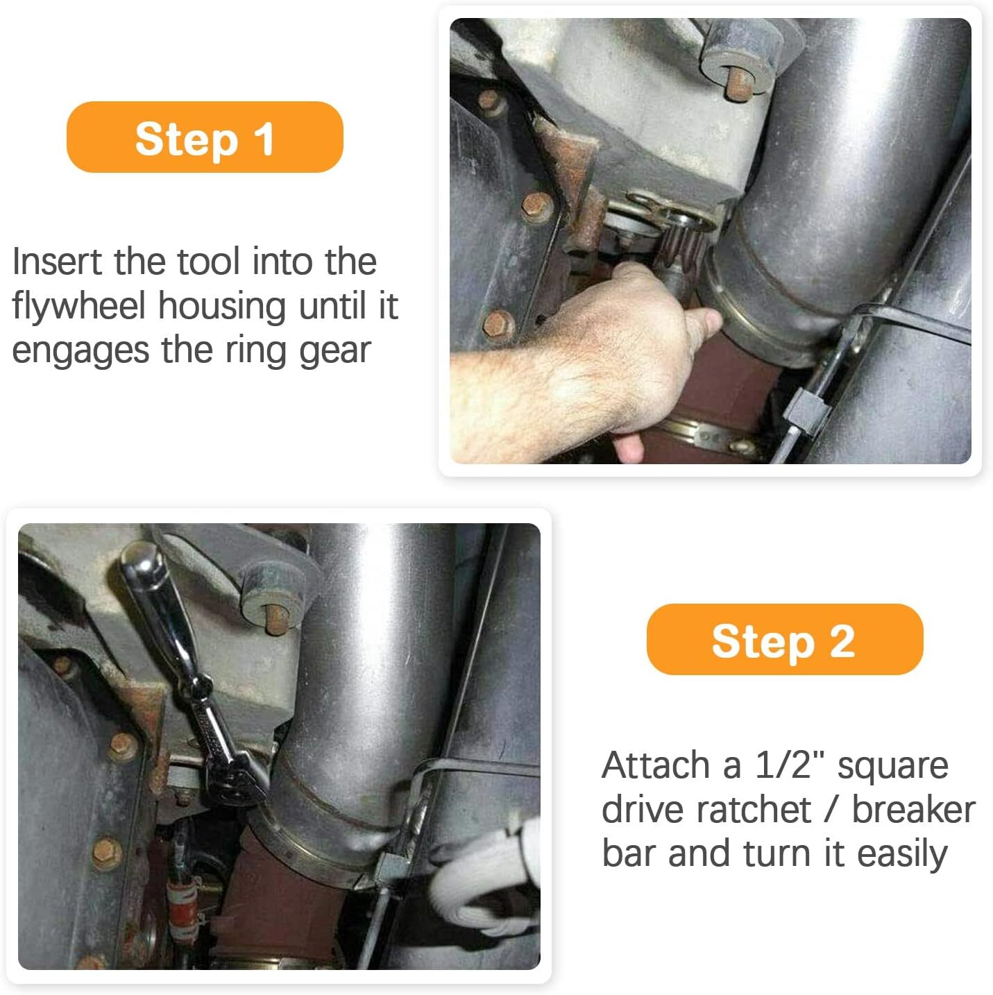 Engine Barring Tool for Cummins B/C Series & Dodge Pickup 3.9L, 5.9L, 6 ...