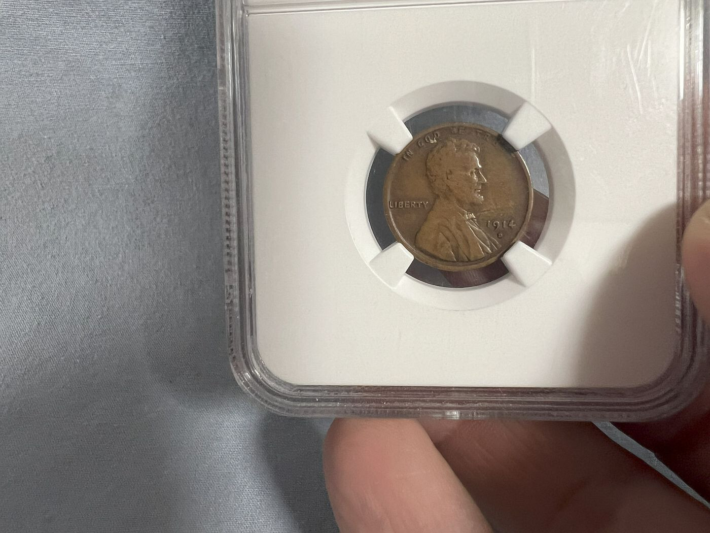 1914-D 1C LINCOLN WHEAT CENT DENVER MINT KEY DATE US COIN NGC F12 BN ...