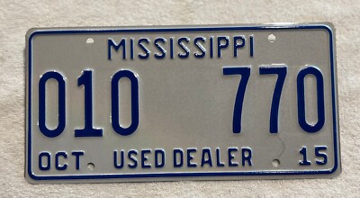 LICENSE PLATES TENNESSEE DEALER 010 770 2015 | eBay