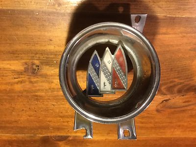 Vintage large Buick Grill Emblem Badge script trim metal name plate ...