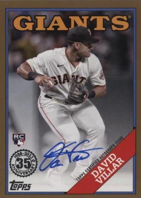 2023 Topps Series 1 - 1988 Topps Baseball Autographs David Villar #88BA ...