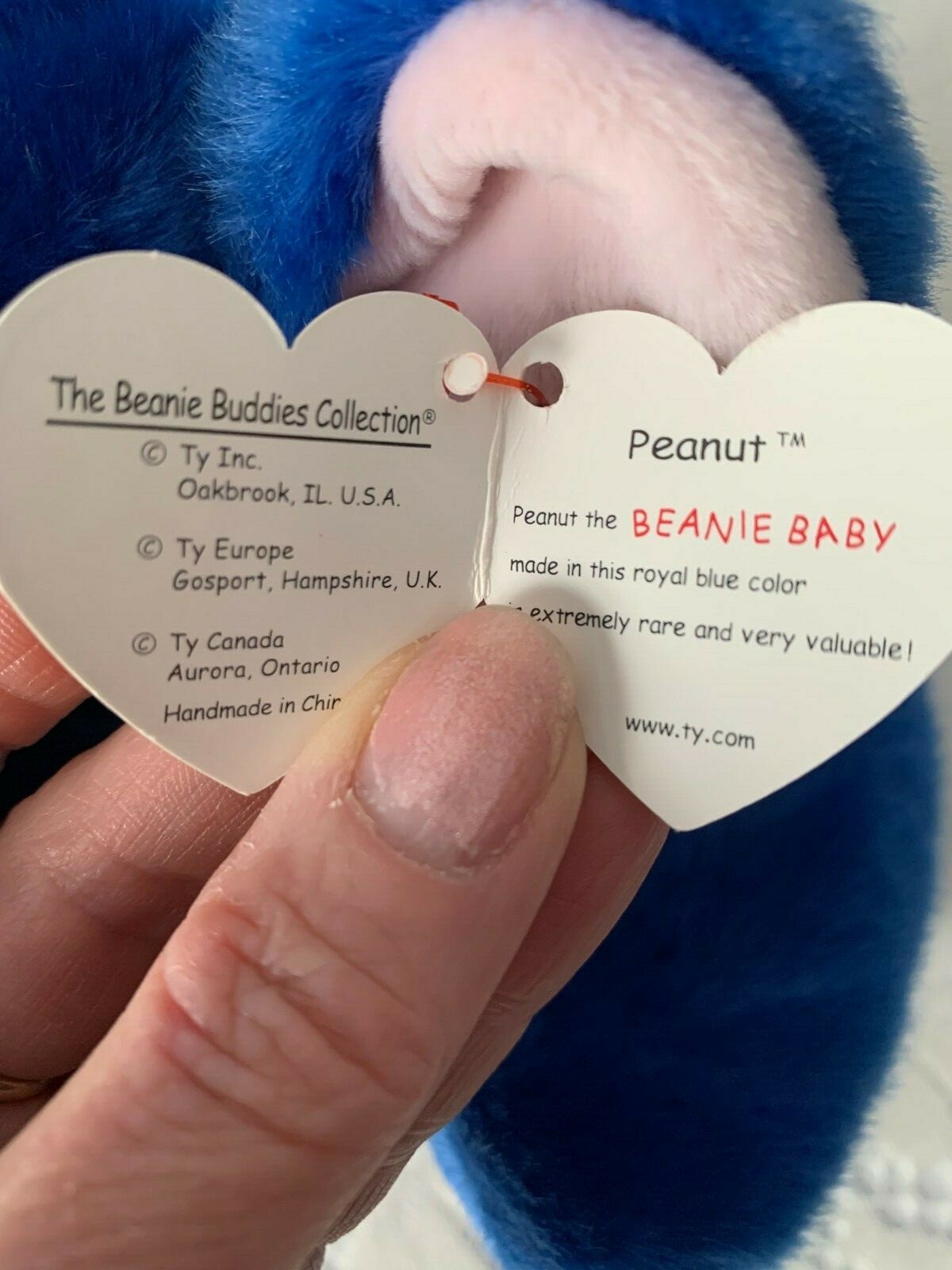 RARE Ty Beanie Buddies 1998 lot- Snort, Peanut (Royal Blue), Humphrey ...