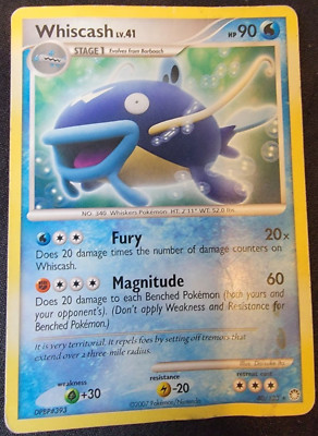 Whiscash # 40/123 Diamond & Pearl: Mysterious Treasures Set Pokemon ...