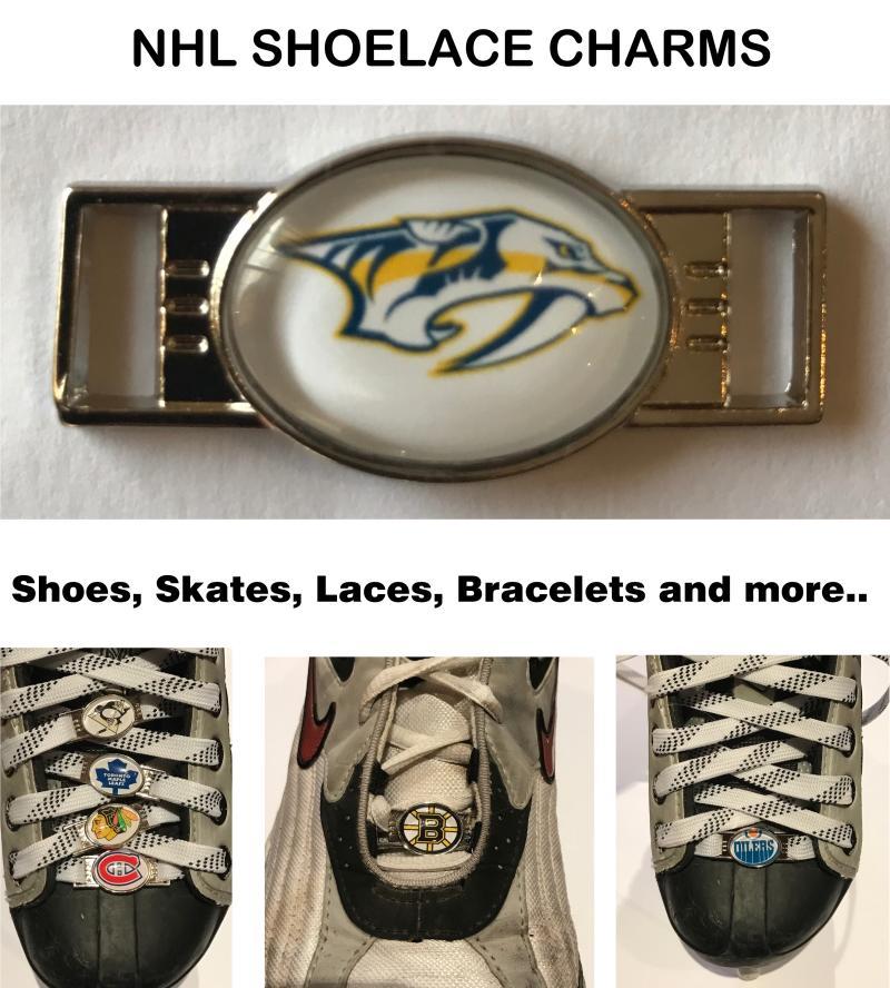 (HCW) Nashville Predators NHL Shoelace Charms for Skates, Shoes ...