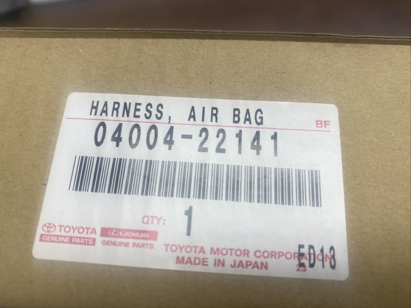 Toyota 04004-22141 OEM Harness | Genuine OEM