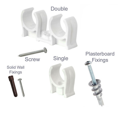 15mm 22mm Single Double Talon Snap In Clip Copper Plastic Pipe Clips ...