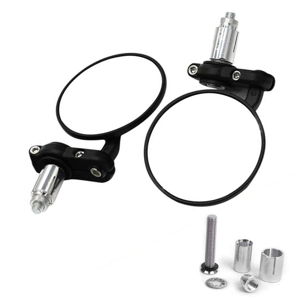 Universal Motorcycle 3" Round Handle Bar End Rear Mirror For Honda MSX ...