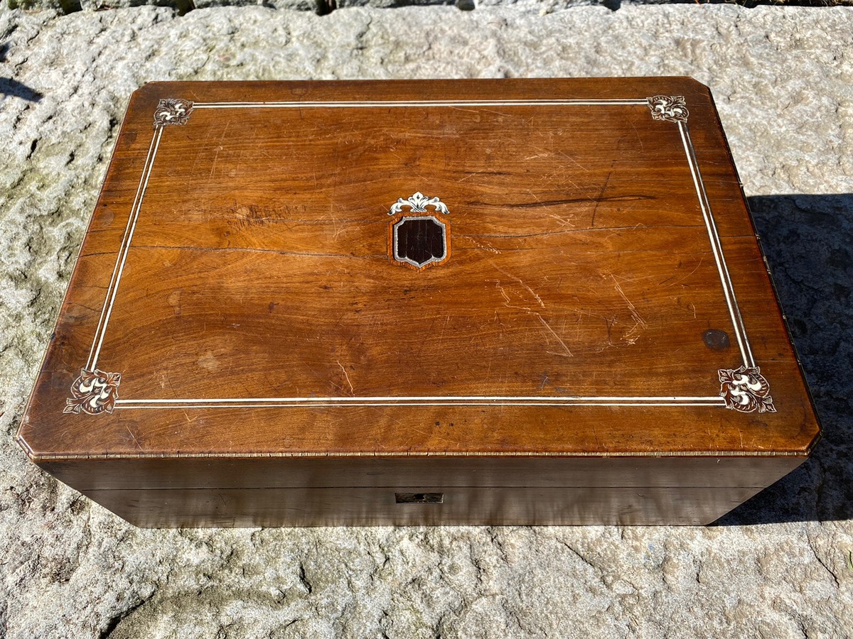 Antique Writing Box Lap Desk
