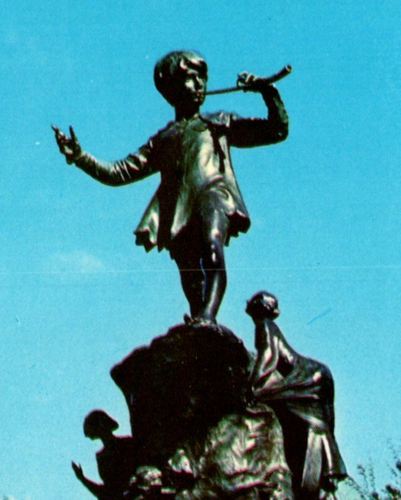 Vintage Postcard Statue Peter Pan Bowring Park St John's Newfoundland ...