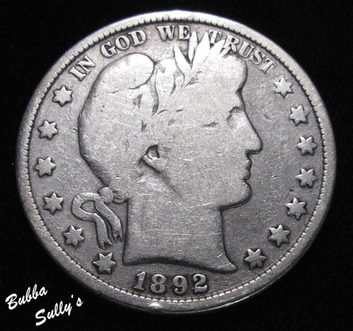 1892 Barber Half Dollar GOOD + | eBay