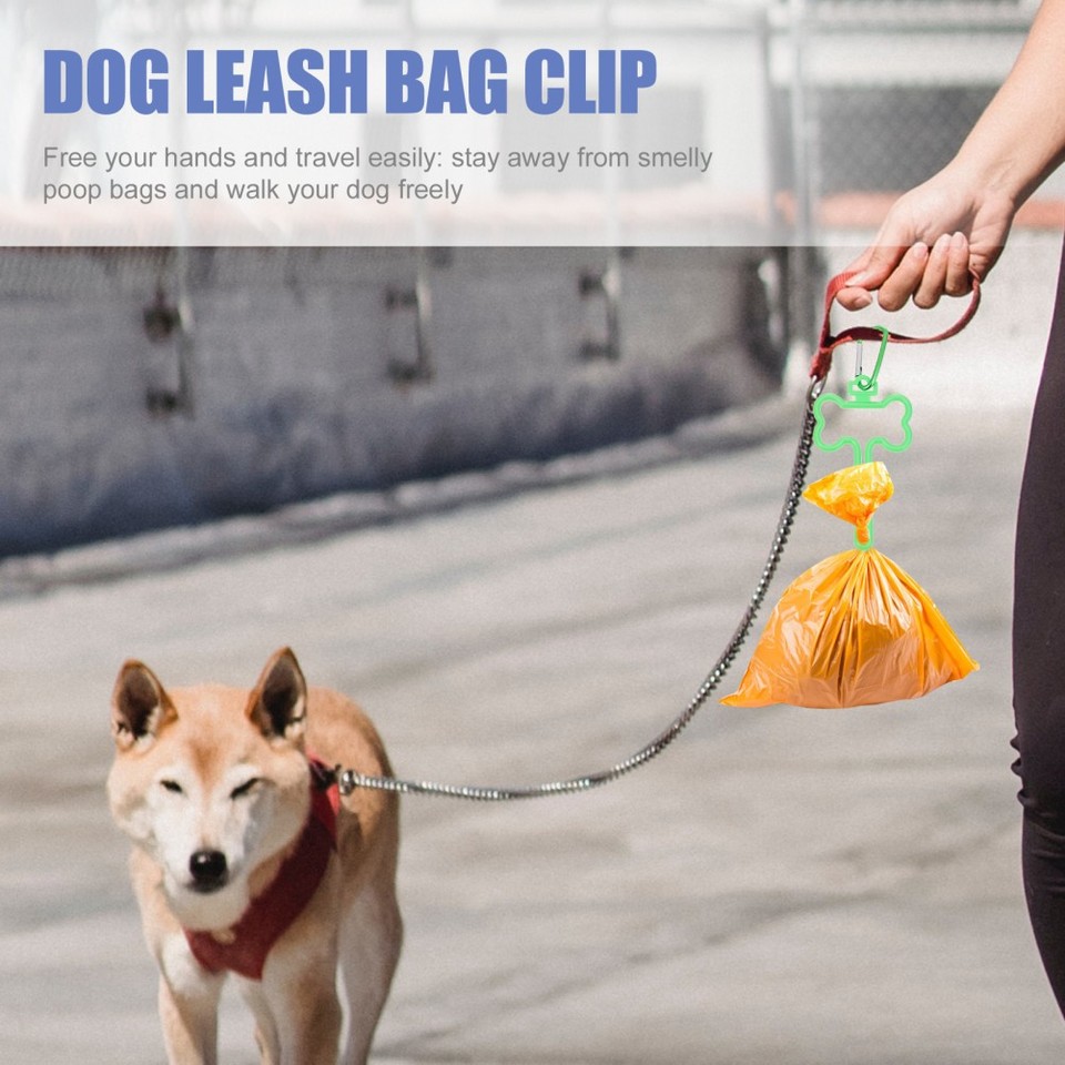 5 Pcs Pet Poop Bag Carrier Trash Pouch Clamps Dog Waste Holders Clip ...