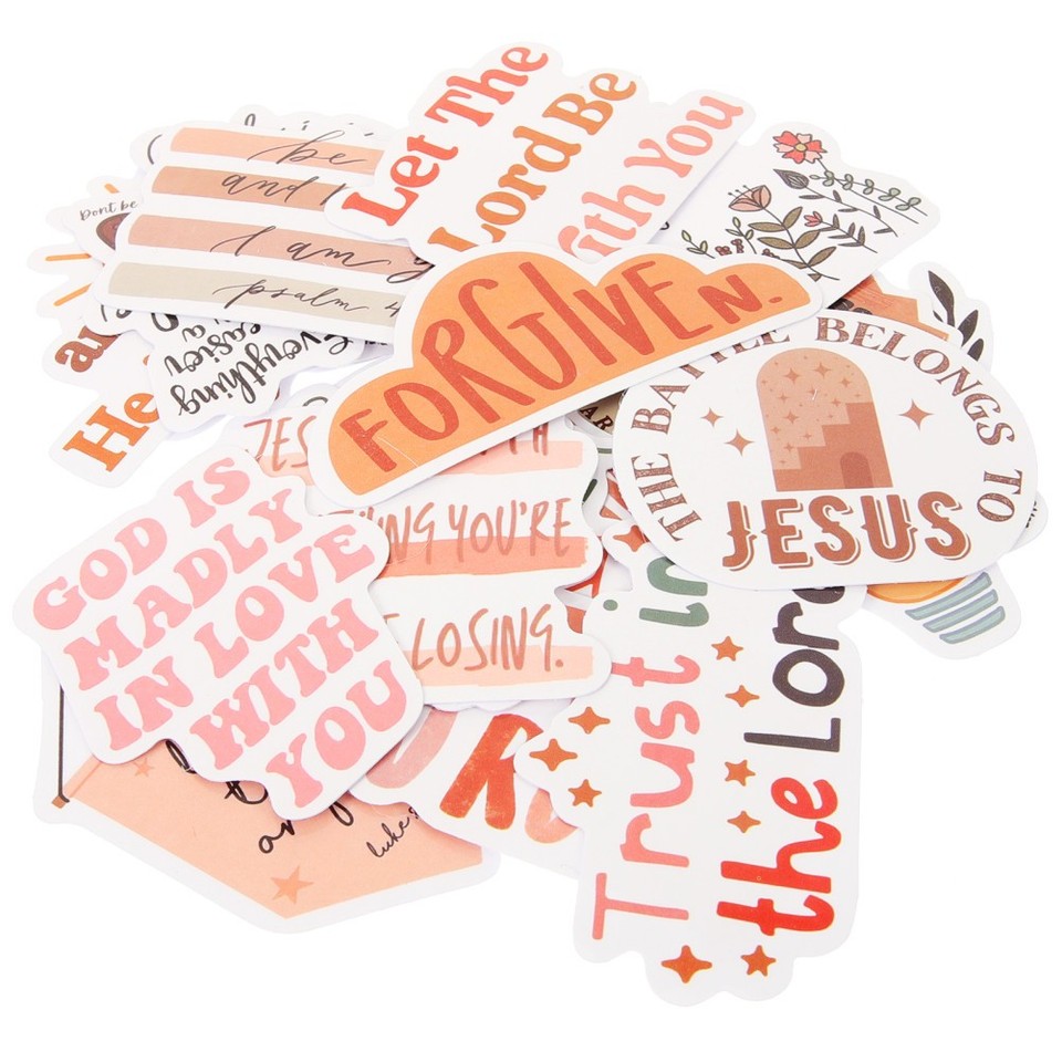 50 Pcs Mini Jesus Christian Stickers Decals For Backpack Laptop Water ...