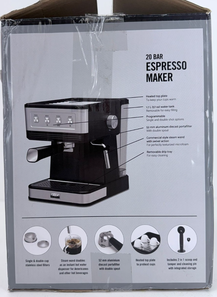 Bella Pro Series 20-Bar Espresso Maker – Stainless Steel Coffee Machine ...
