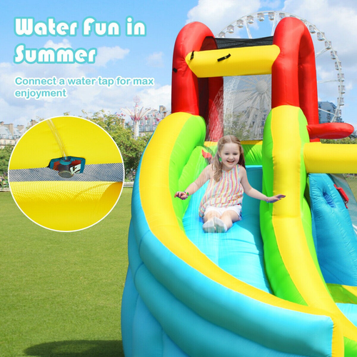 Inflatable Kids Water Slide Jumper Bounce House Splash Water Pool ...