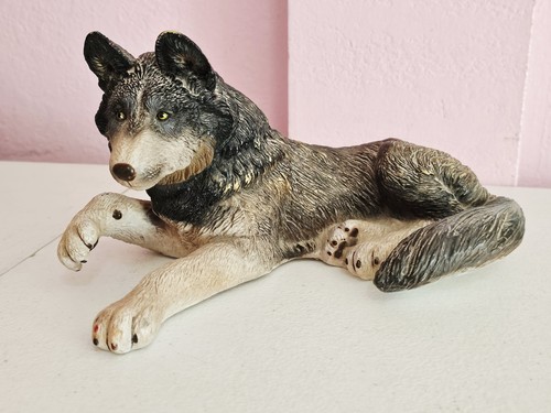Vintage Bullyland Wolf 10" Long Hard Plastic Coin Piggy Bank Figure ...